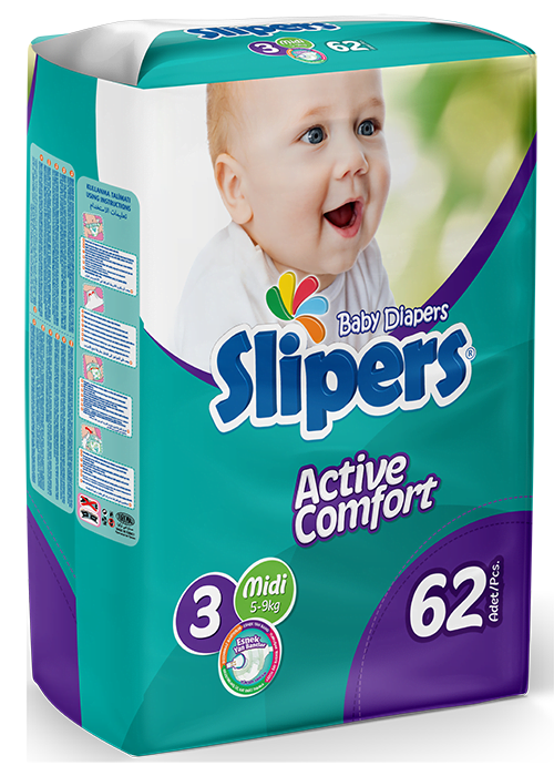 Scutece pentru copii SLIPERS Jumbo 3 Midi (4-9 kg) 60 buc - Avocado ...